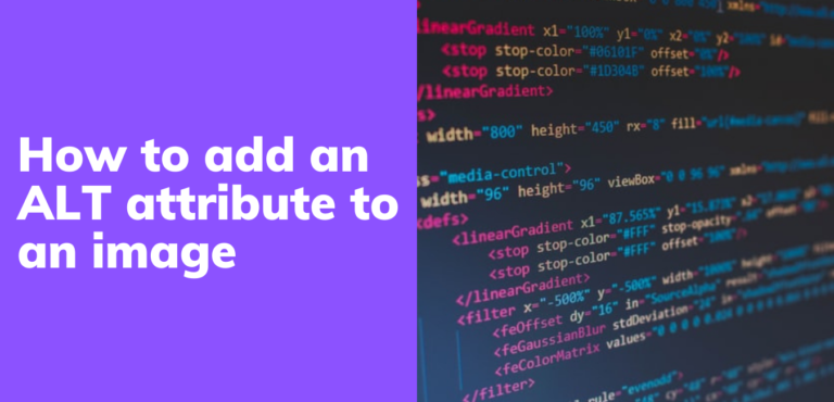 How to Add an ALT Attribute to an Image